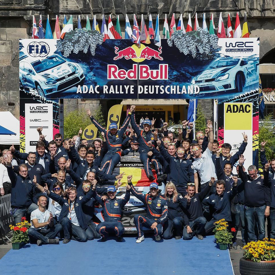 Hyundai Shell World Rally Team celebrate historic 1–2 at home in Rallye ...