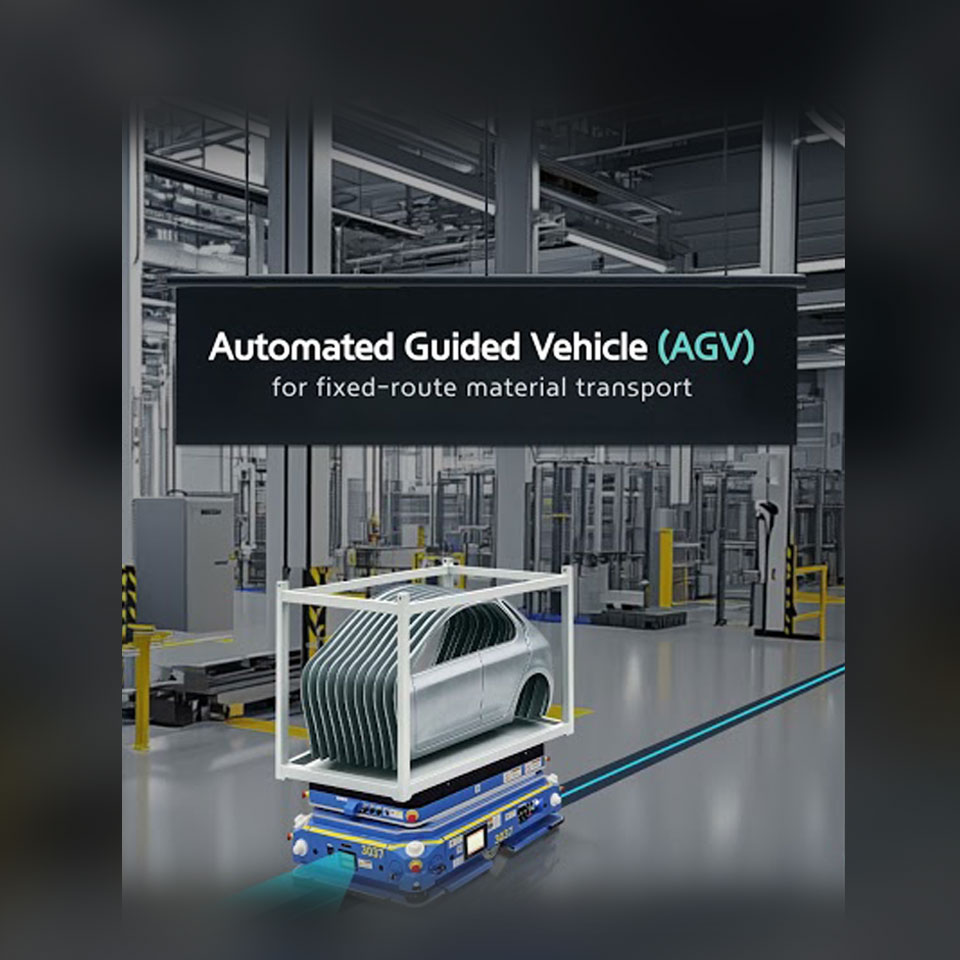 Smart factory logistics robots: AGV & AMR